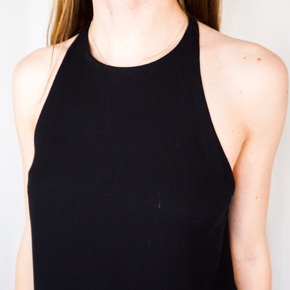 A.L.C. | Tops | Alc Open Cross Back Black Tank Top | Poshmark